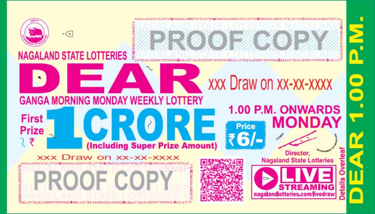 Dear Lottery Timetable - Nagaland State Lottery Ticket